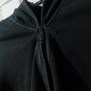 Hooded Winter Cloak , Selham, Black Cloak With Hood ,moroccan Burnous ...