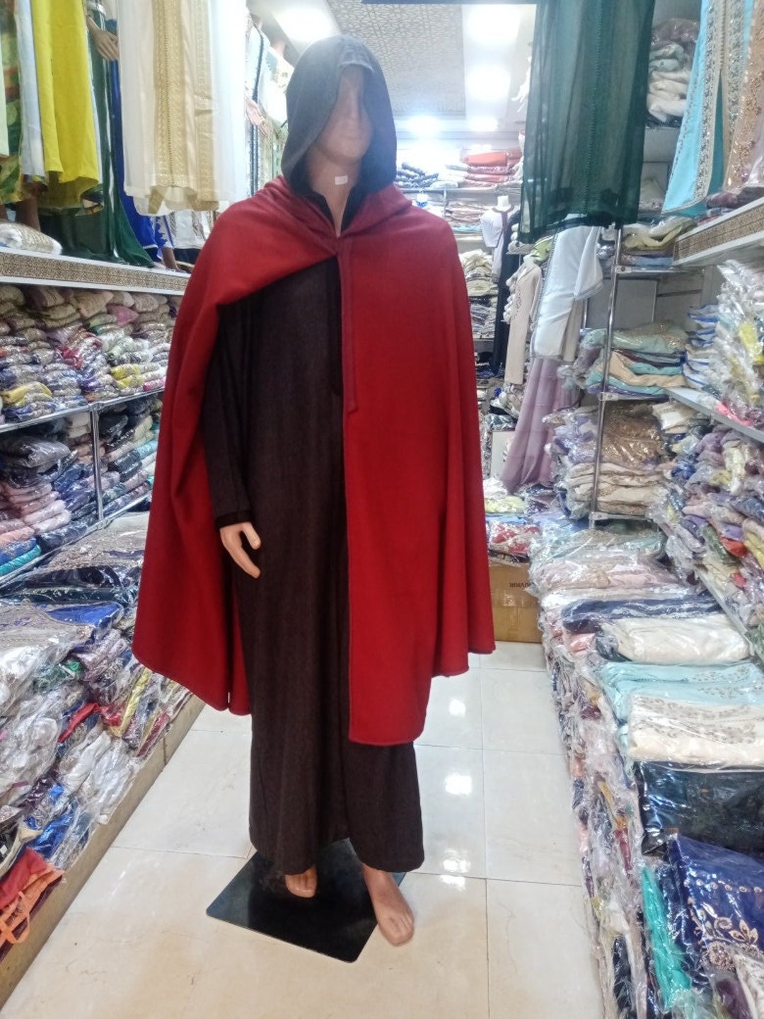 Hooded Winter Cloak , Winter Wool Cape Men,moroccan Burnous - Etsy