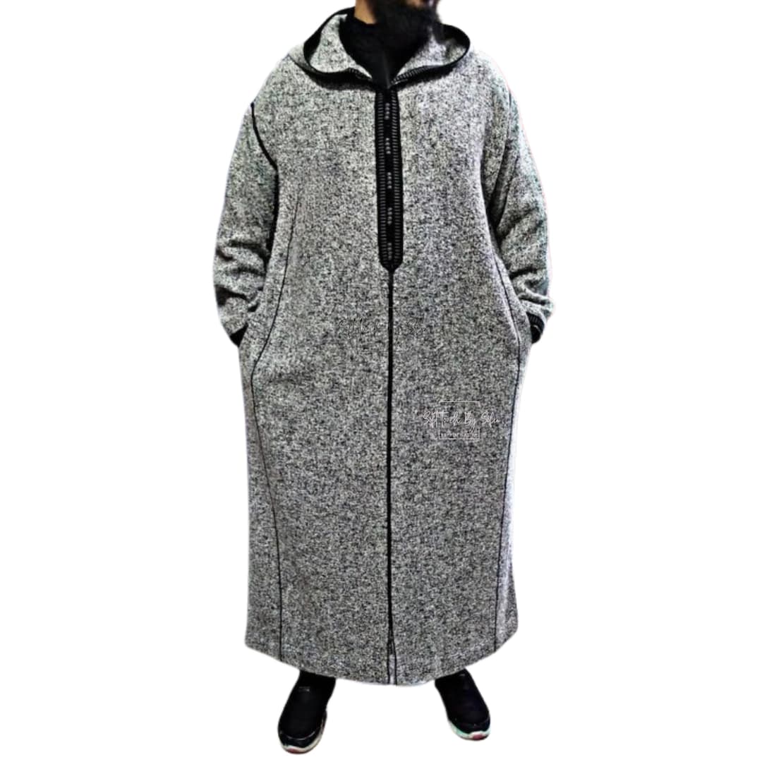 Moroccan Winter Thobe,thick Wool Djellaba , Hooded Thobe,winter Wool ...