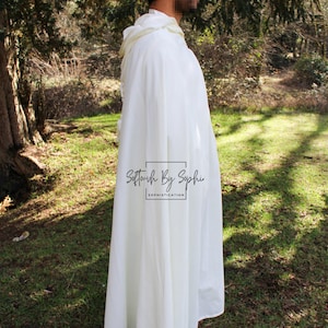 White Linen Hooded Cloak - Traditional Moroccan Burnous Selham and ...