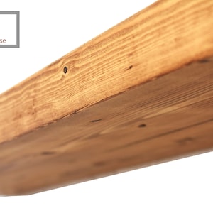 Rustic Floating Shelf Solid Wood Chunky Handmade With Brackets 12x1.5 ...