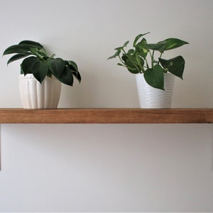 Flat Rustic Industrial Style Shelf Made From Solid Wood With Steel ...