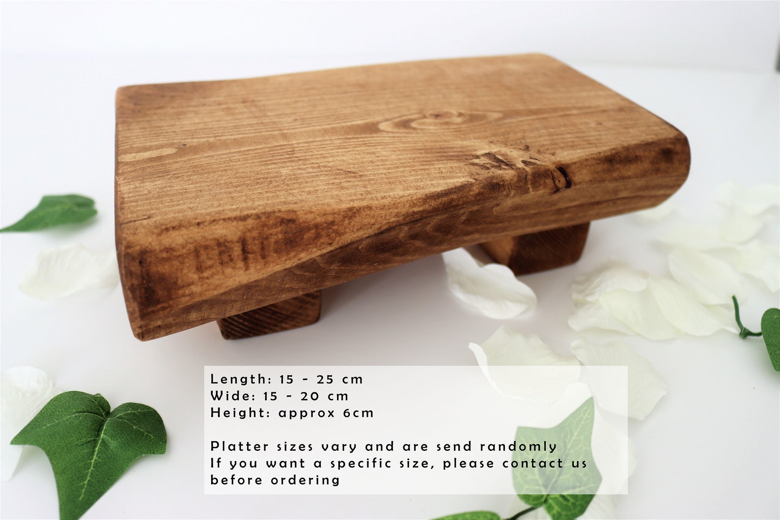 Rustic Wooden Platter, Serving Cheese Board, Decorative Tray Hand Made ...