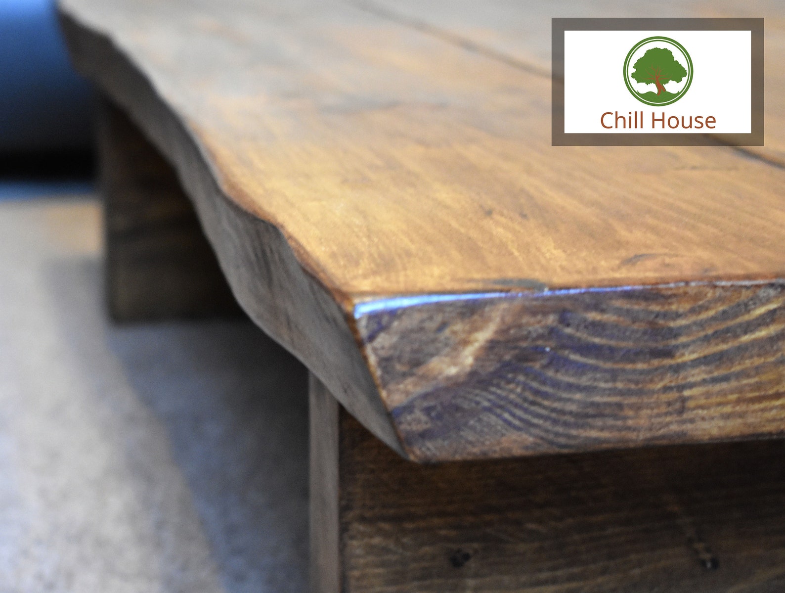 Waney / Live Edge Coffee Table Rustic Tudor Oak Solid Wood - Etsy