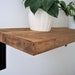 Live Edge Rustic Floating Shelf Made From Solid Wood, Chunky Old Slab ...