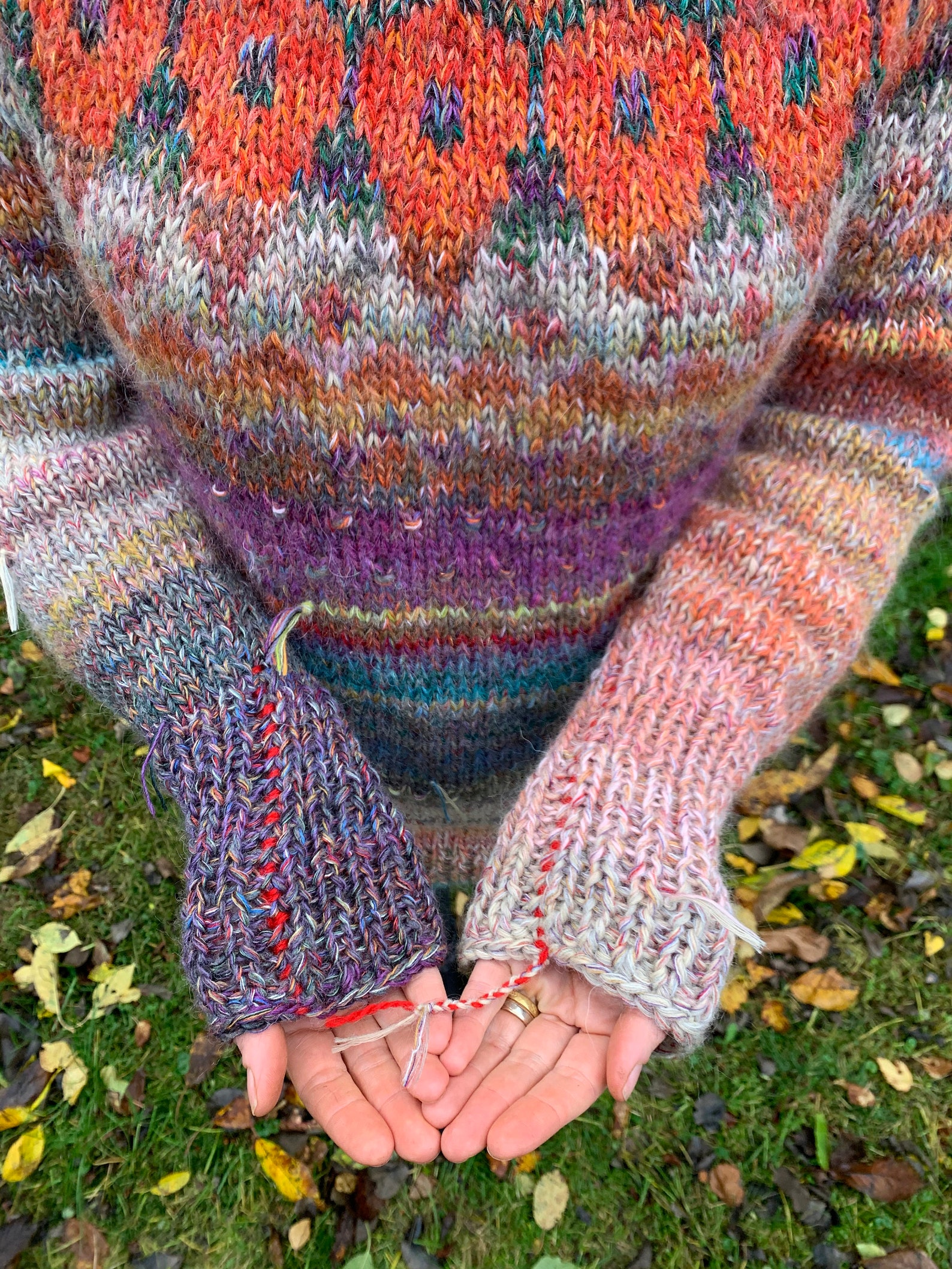 Colorful Fair Isle Sweater Women Icelandic Style Sweater Orange ...