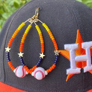 Houston Astro's Baseball Fan Earrings Classic and Throwback Styles - Etsy