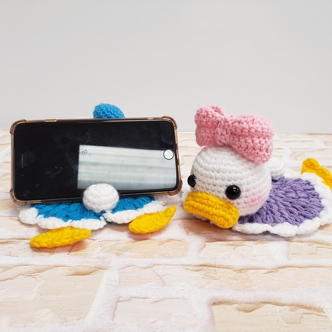 Handmade Crochet Donald Duck Phone Stand/accessory - Etsy