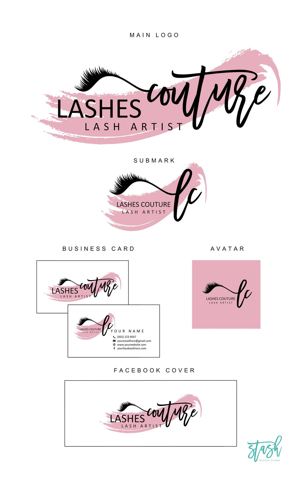 Lash Logo Design Eyelash Logo Makeup Artist Logo Lash Extension Logo ...