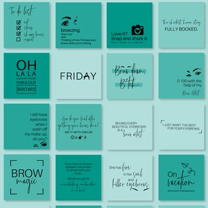 Brow Instagram Post - Eyebrow Posts - Teal Brow Quotes - Eyebrow ...