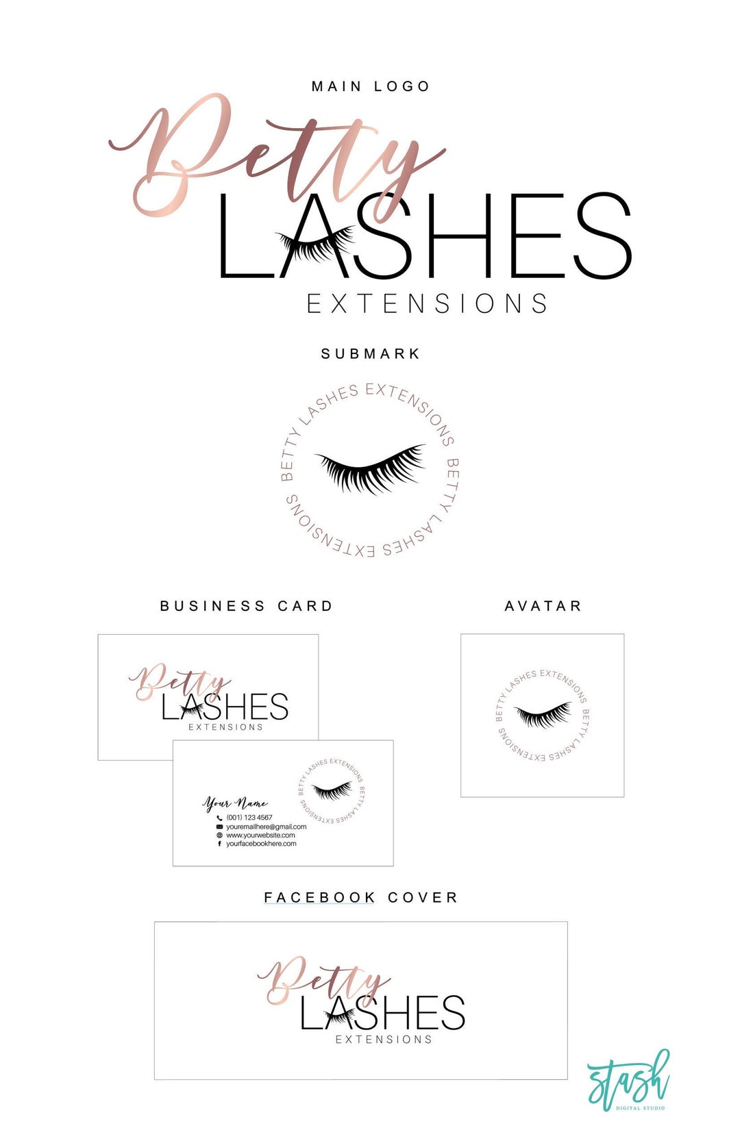 Eyelash Logo Design - Lash Logo - Lash Artist Logo - Lash Extension ...