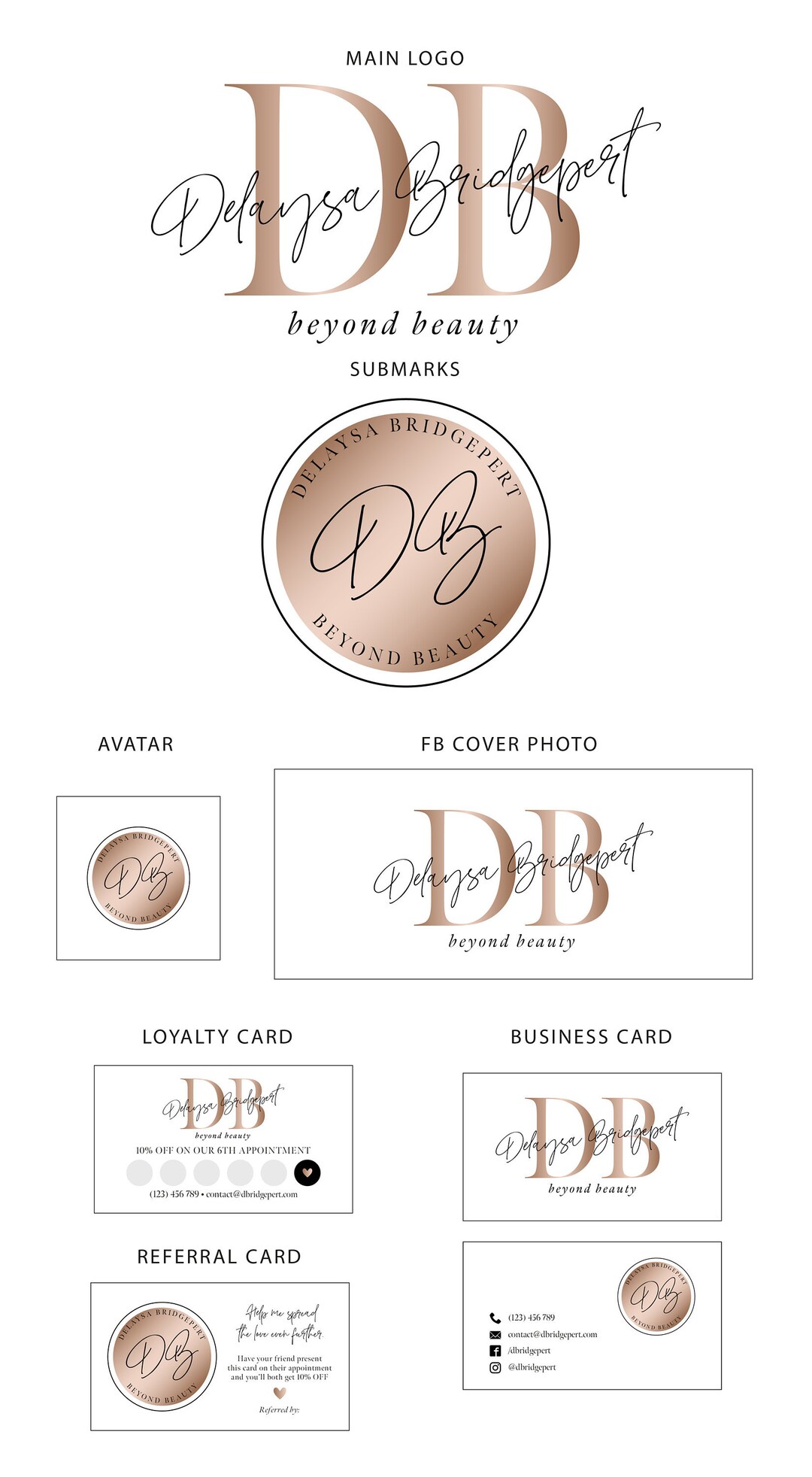 Gold Makeup Logo Makeup Artist Logo Hair Stylist Logo Gold Initials ...