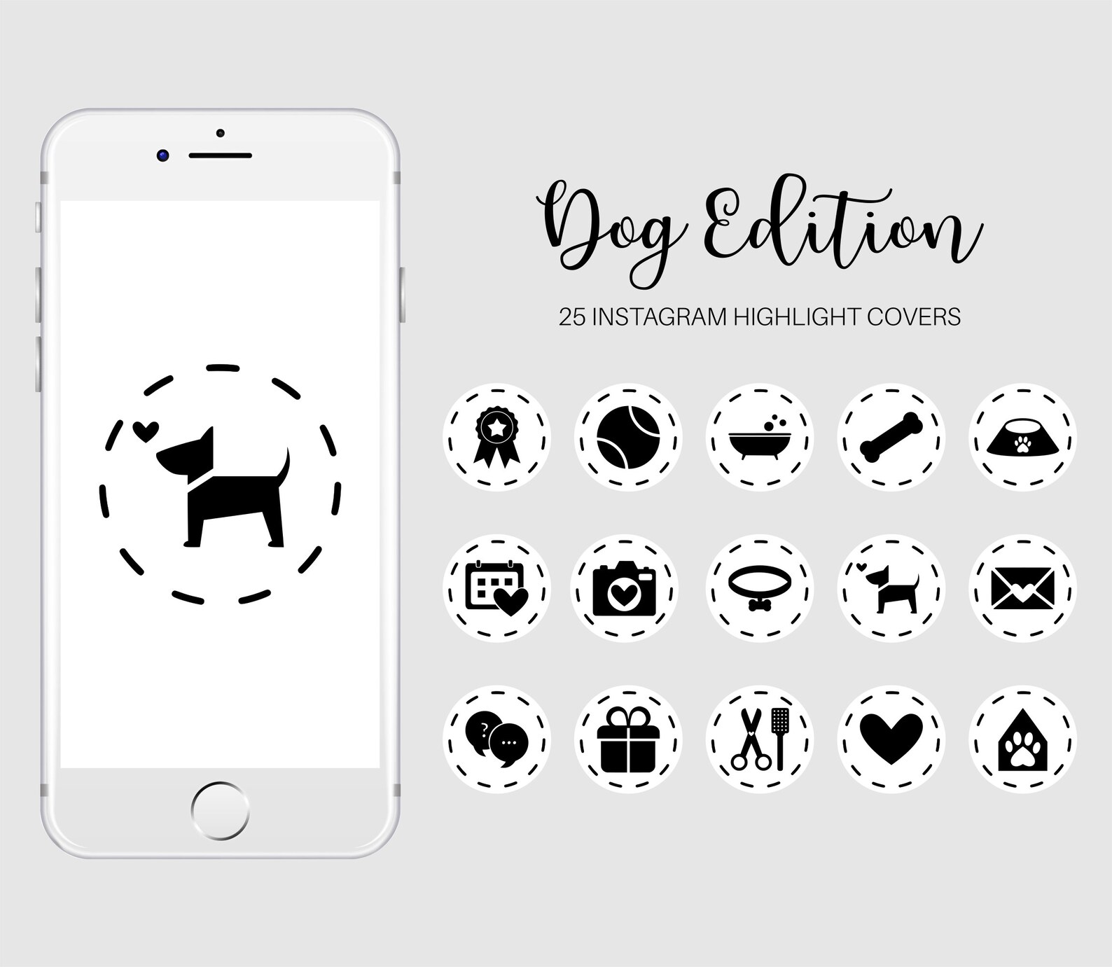 Dog Instagram Story Highlight Covers - Dog Highlight Icons - Etsy