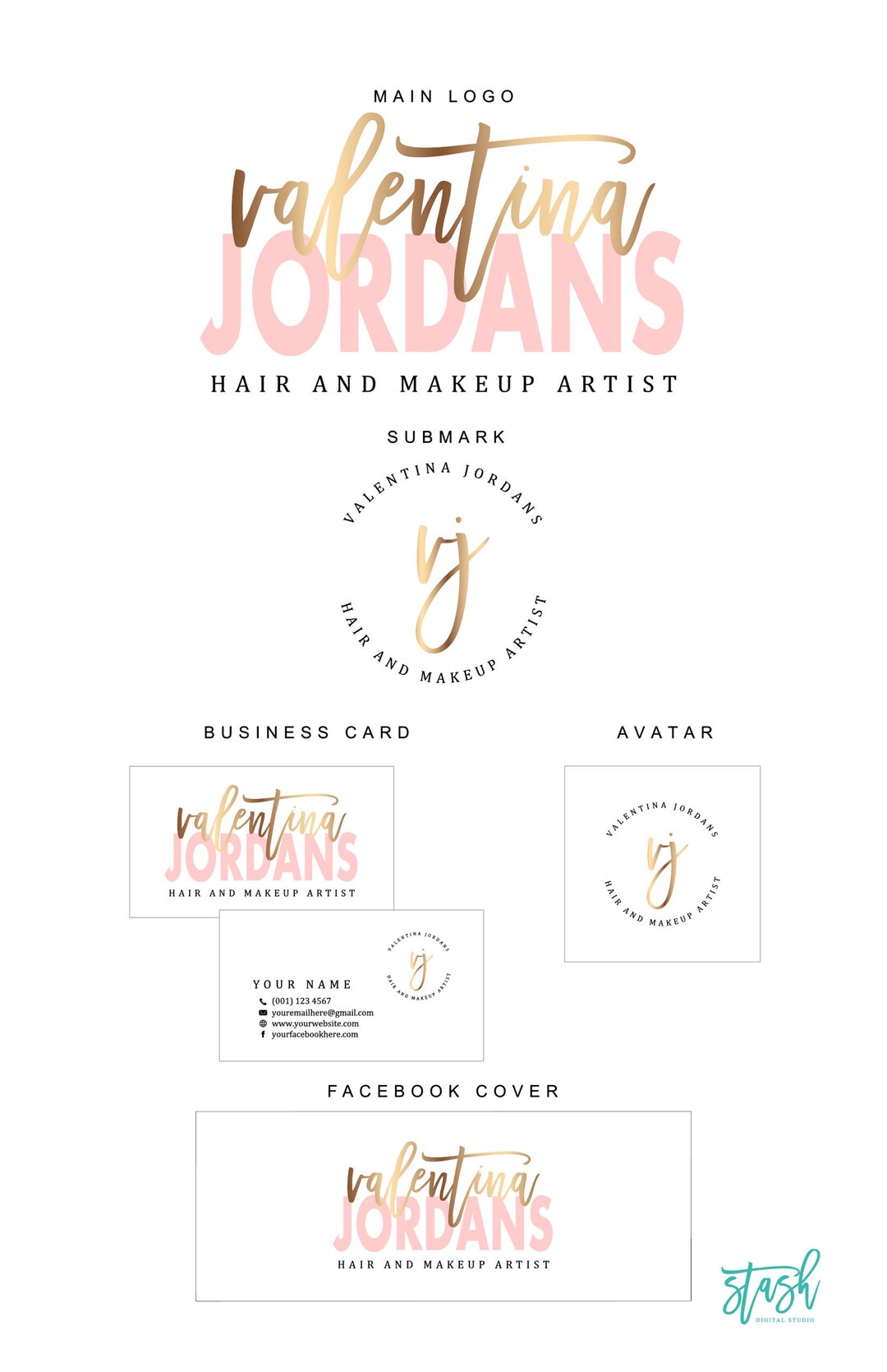 Gold Script Logo Blogger Logo Event Planner Logo Wedding - Etsy
