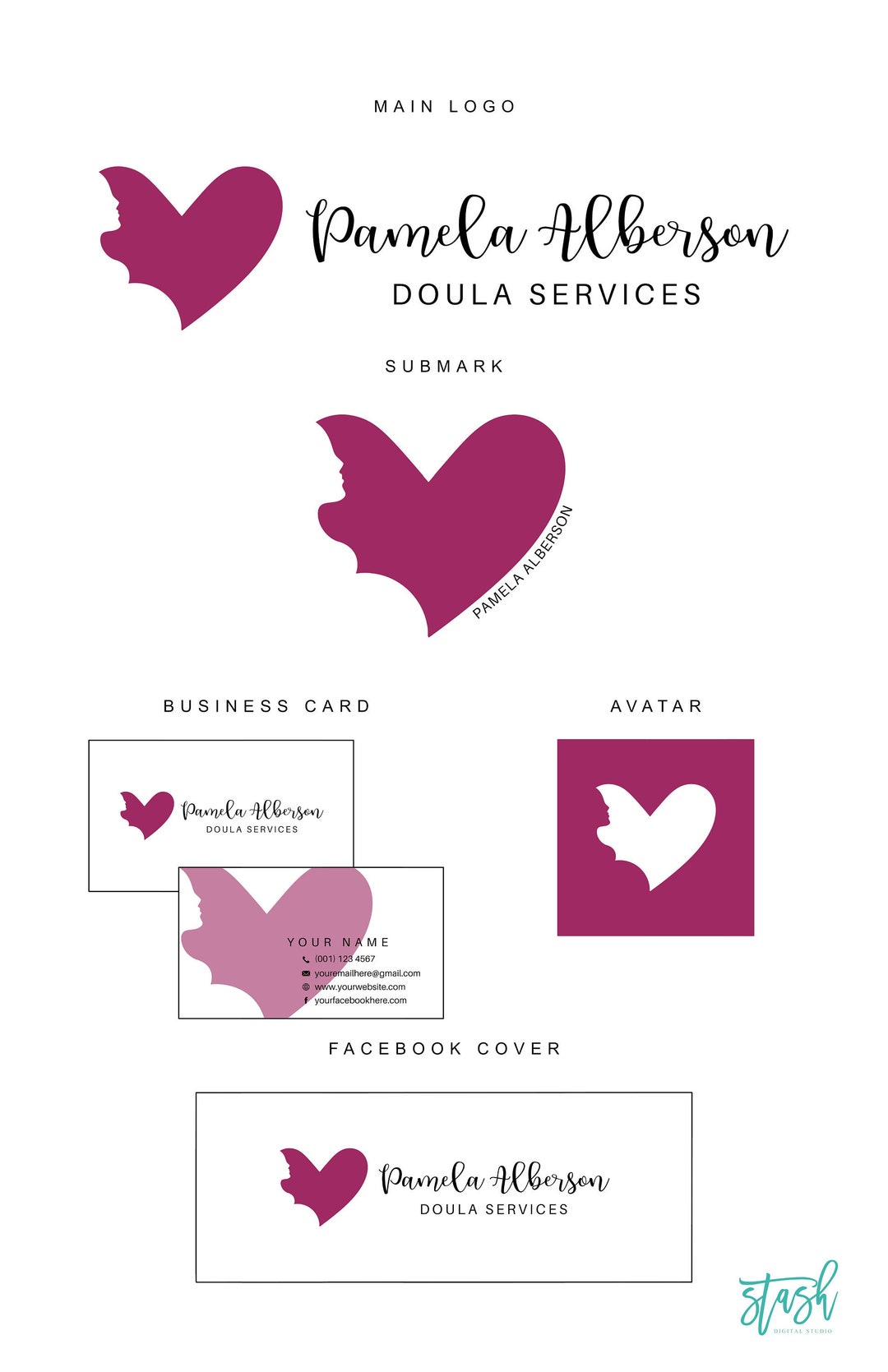 Doula Logo Design Midwife Logo Baby Birth Logo Premade - Etsy