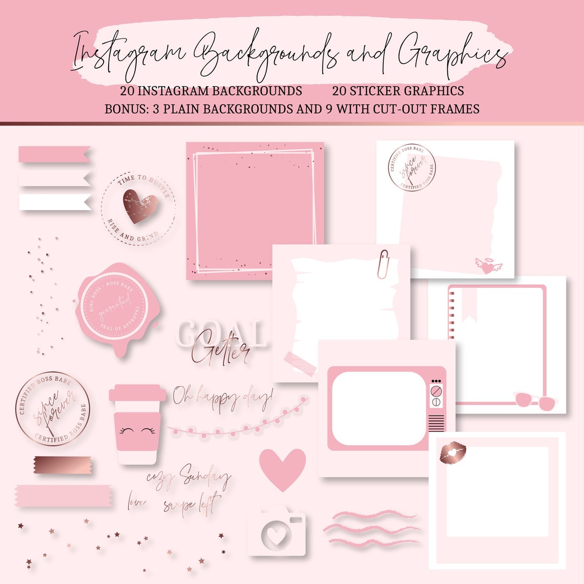 Instagram Post Templates Instagram Backgrounds Instagram - Etsy