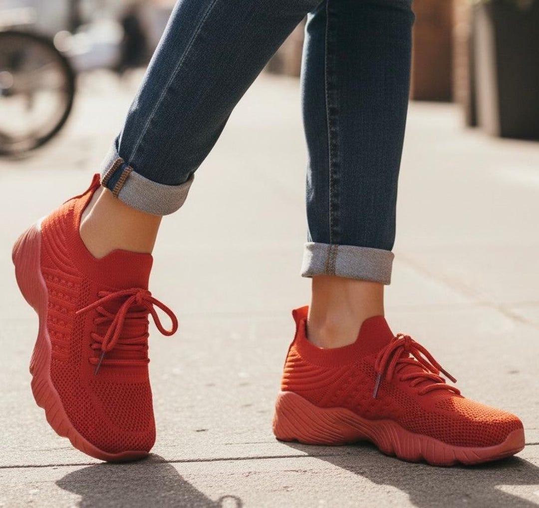 Alira - Mesh Flyknit Breathable Cushioned Sneakers - Etsy