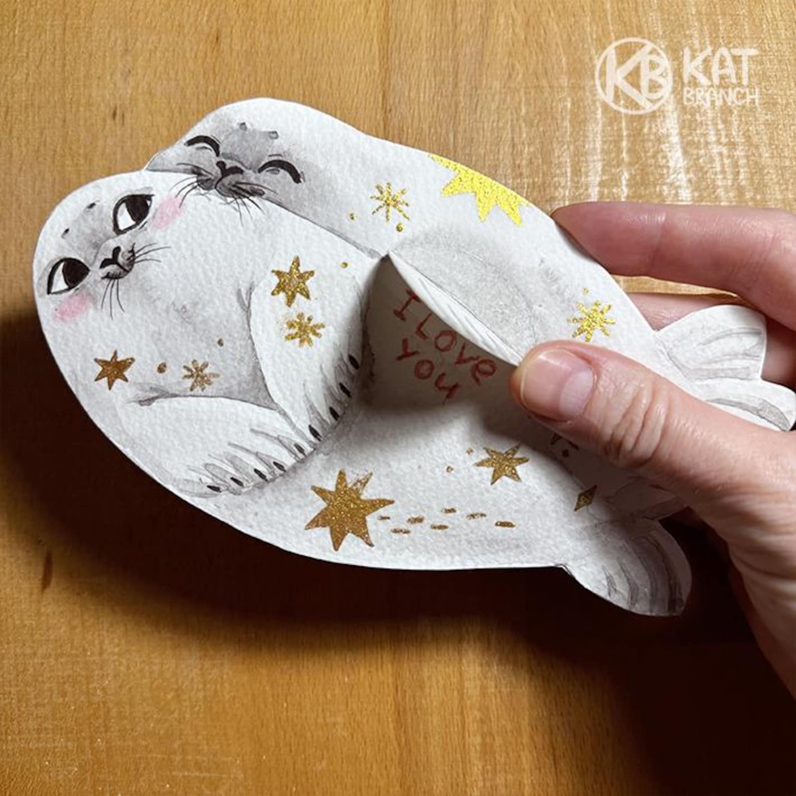 Valentine's Card With Seals. Postcard DIY Printable Card (PDF) - Etsy