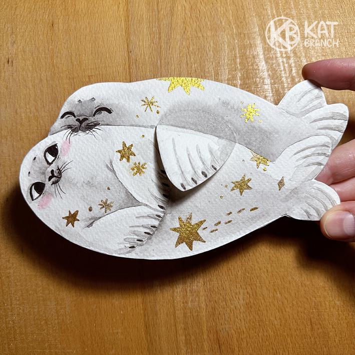 Valentine's Card With Seals. Postcard DIY Printable Card (PDF) - Etsy