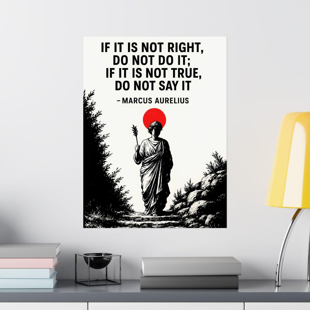 Marcus Aurelius Quote Matte Vertical Posters, Inspirational Stoic ...