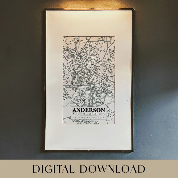 Carolina Map Digital - Etsy