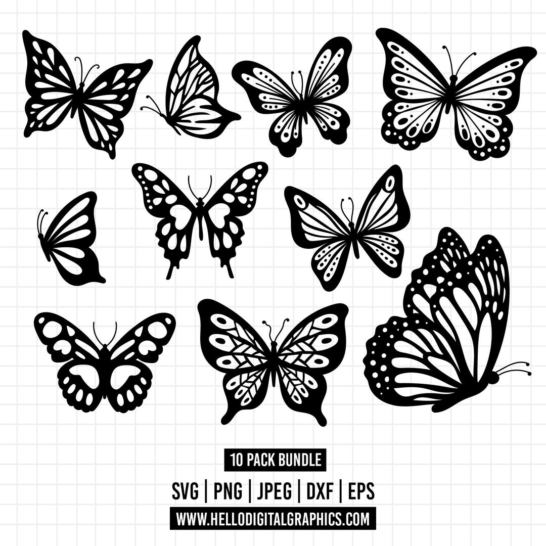 1247 - Butterfly Svg/ Butterfly Clipart/boho Svg Clipart/boho Butterfly ...
