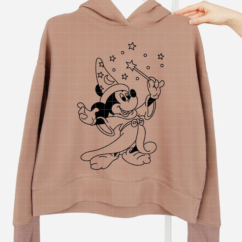 3930 - Mickeyy Fantasy Sorcerer Line Art Svg, Png, Eps, Jpeg, Dxf ...