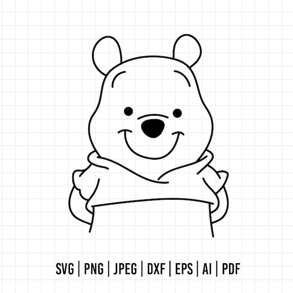 Original Winnie The Pooh Outline