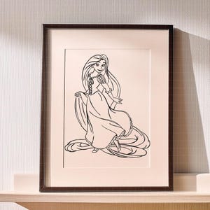 1701 - Disneyy Princess Rapunzel Sketch Pack Bundle SVG, EPS,PNG ...