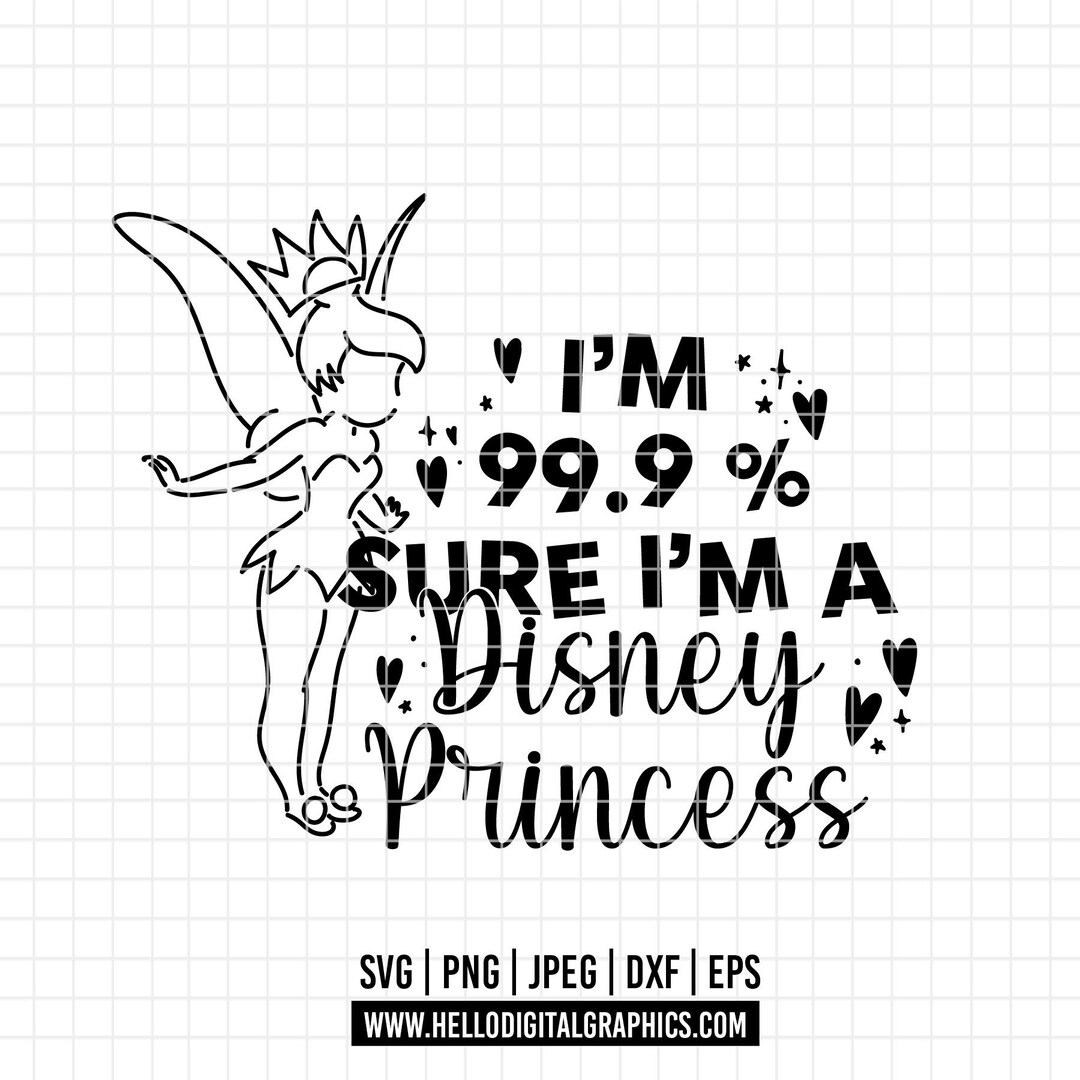 350 - Tinker Bell Quotes SVG, EPS, PNG - I'm a Disneyy Princess Clipart ...