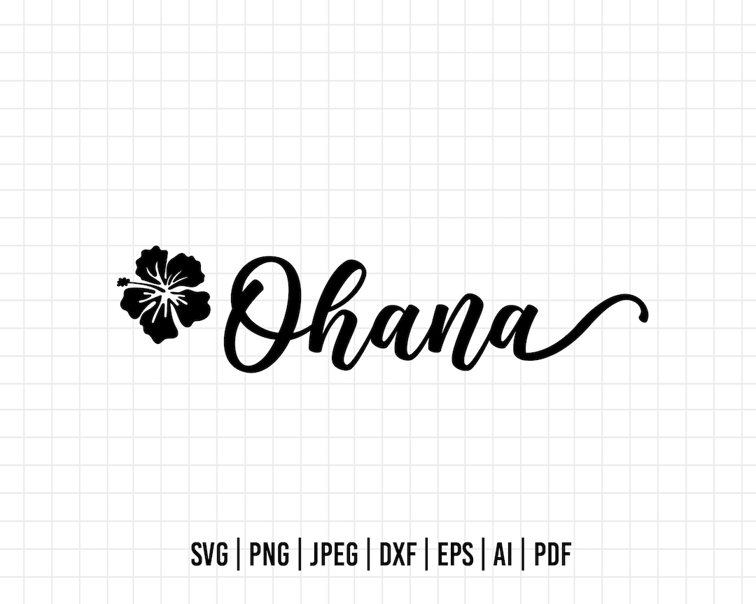 80 Ohana SVG, EPS, PNG Ohana Clipart Vector. - Etsy