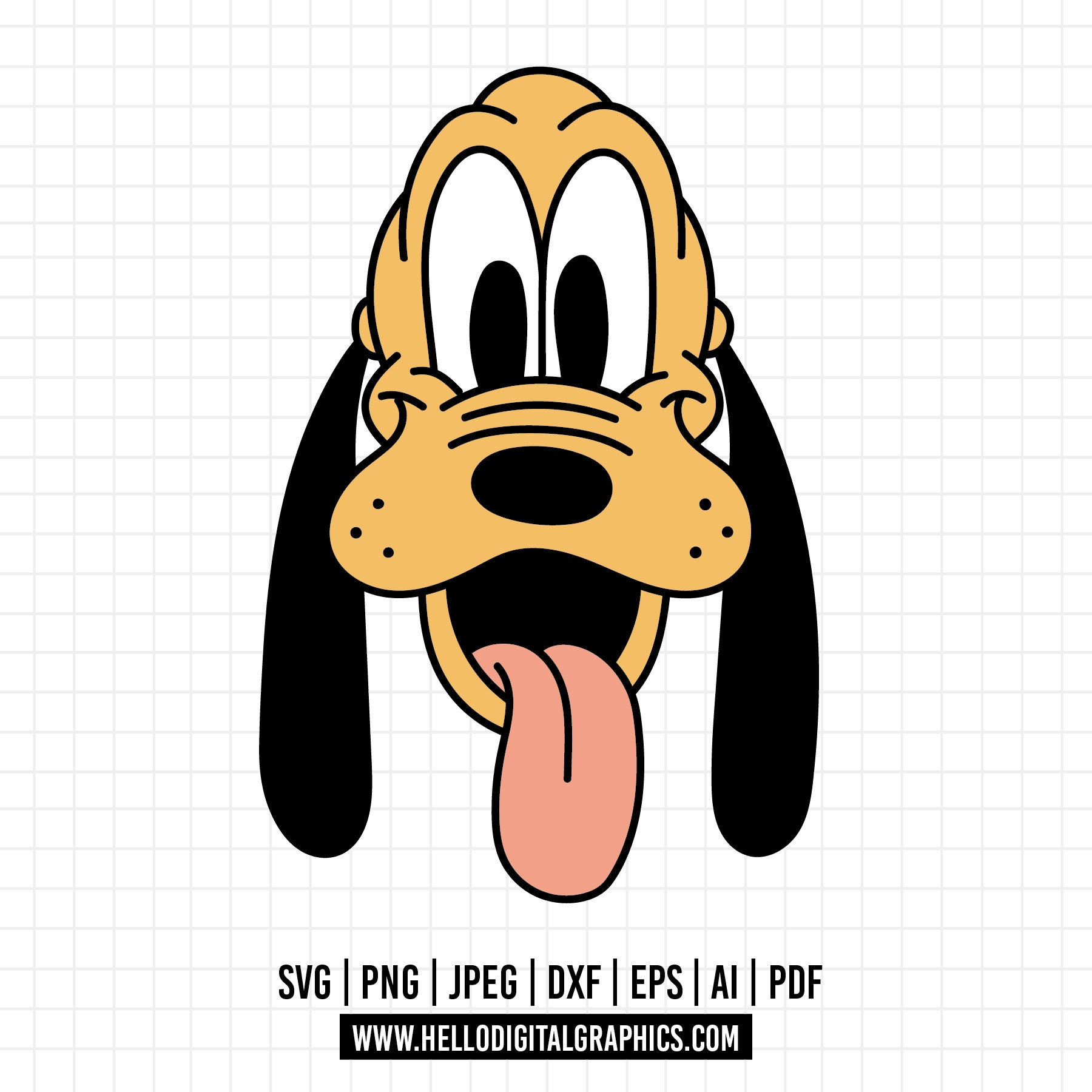 1021 Pluto and His Happy Face SVG and Different Formats. Pluto and His ...