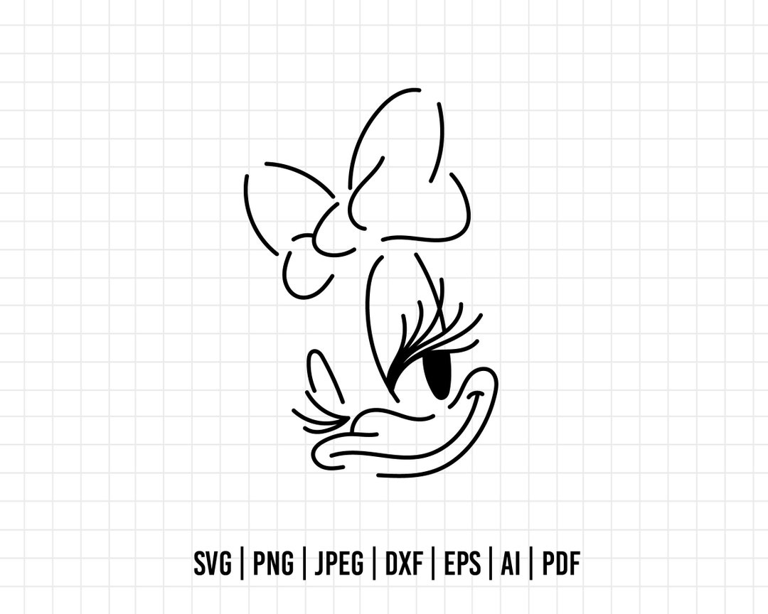 385 Daisy Duck SVG, EPS, PNG Daisy Duck Head Clipart Vector. Daisy Duck ...