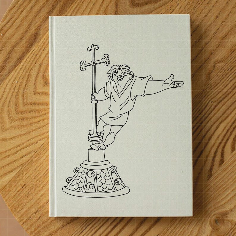 3800 - Quasimodo, the Hunchback of Notre Dame Line Art Svg, Png, Eps ...