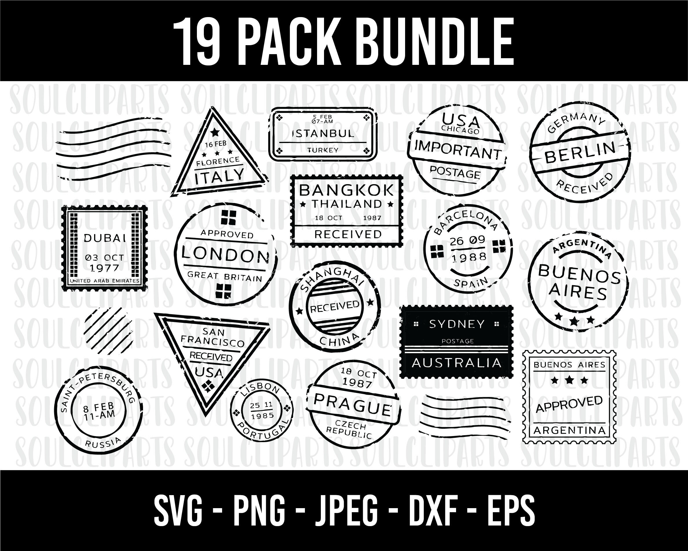 COD893 Travel Stamp Svg, Stamp Svg Bundle, USA Stamps, All State Stamp ...