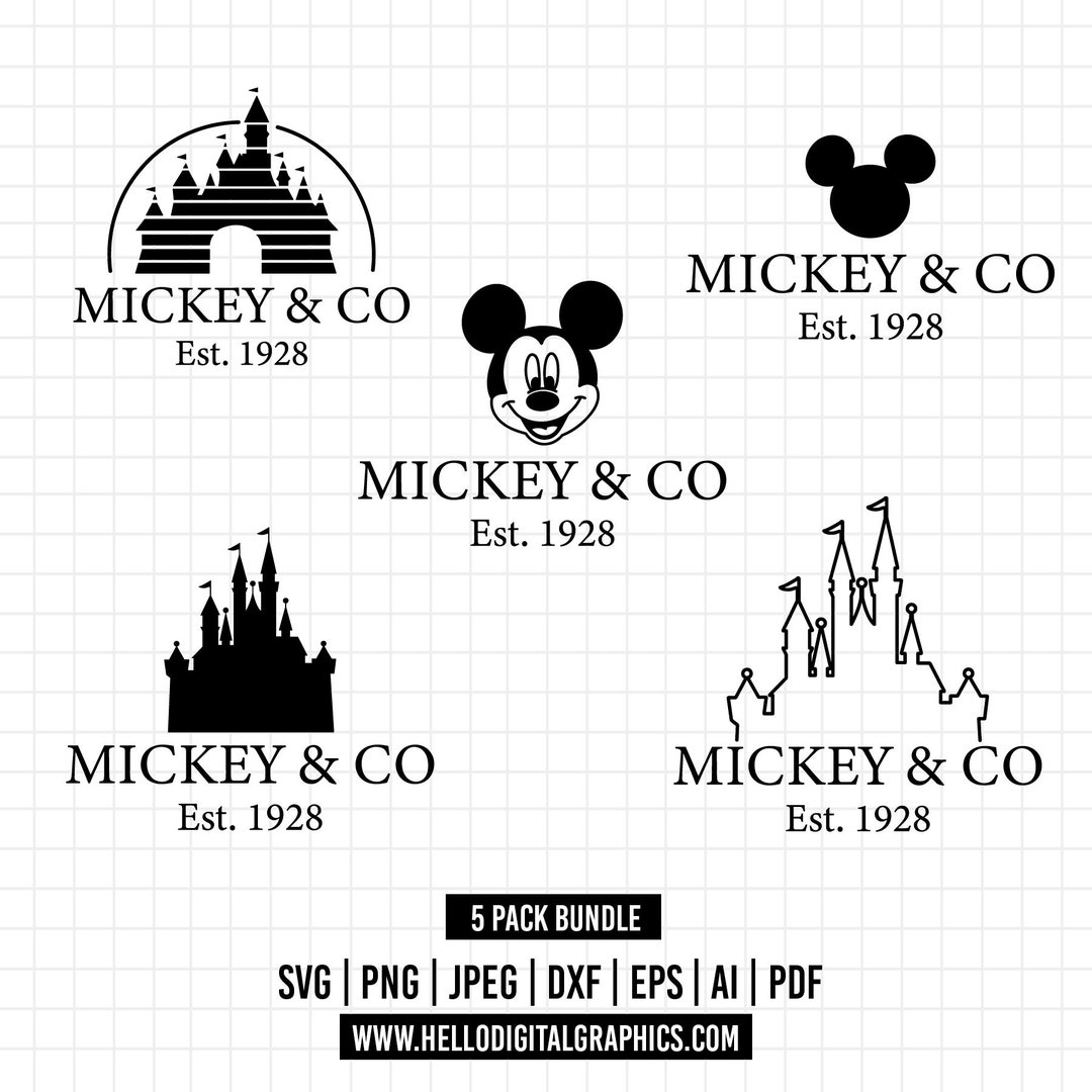 1203 Mickey & Co Svg Bundle, Mickey Svg, Castle Svg, Cut Files for ...