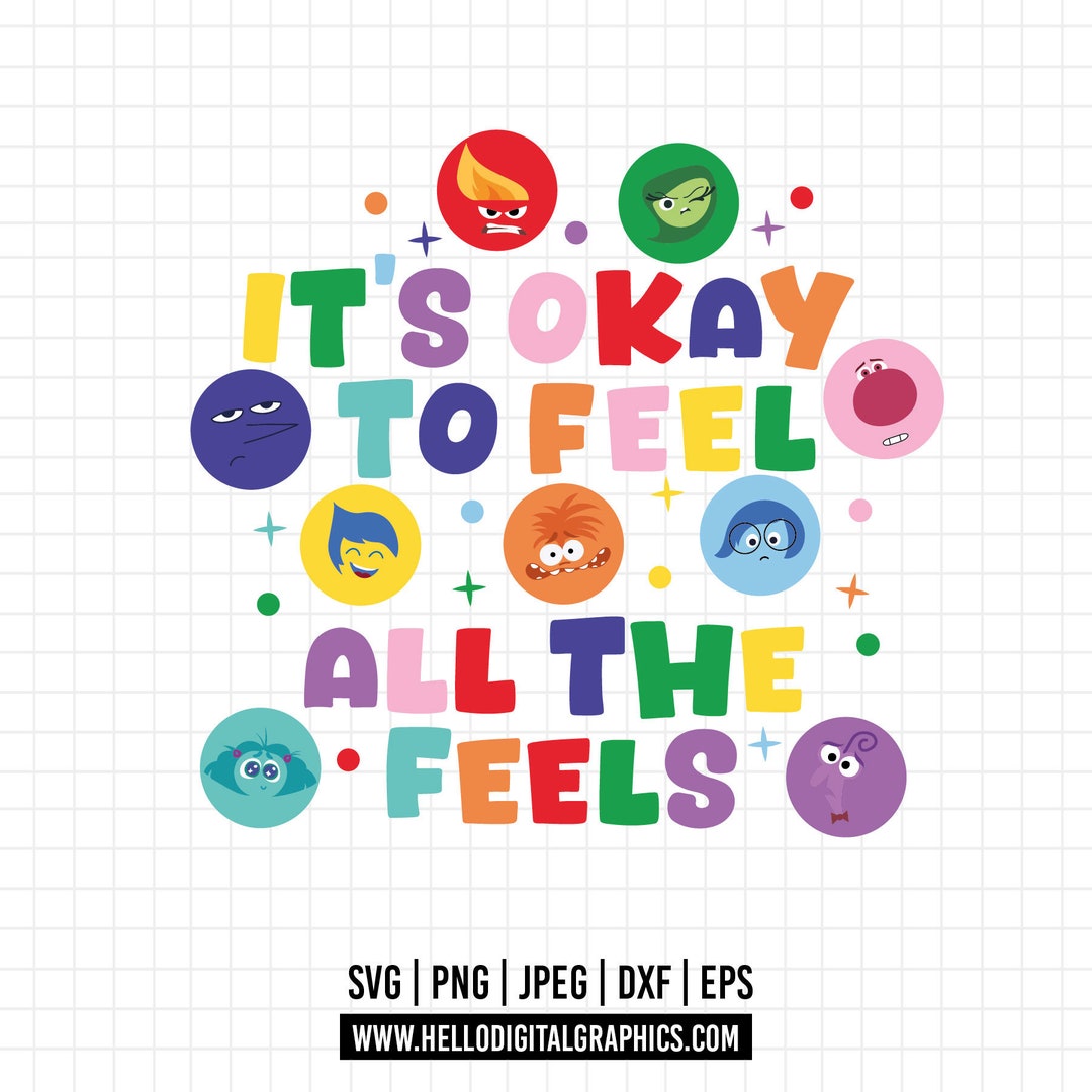 1469 - Inside Out 2 Phrases SVG, EPS, PNG - Anxiety Ennui Sadness Anger ...