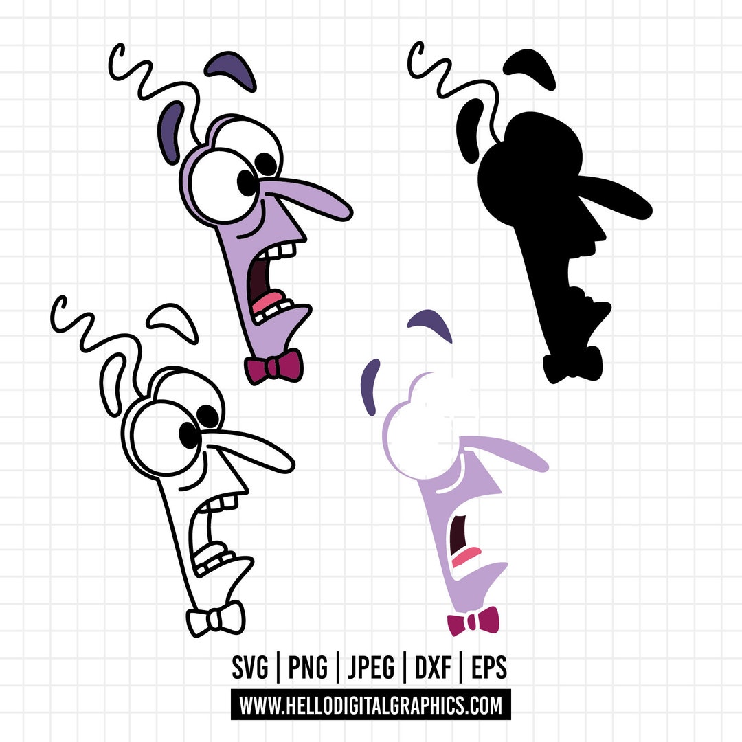 1498 - Fear Face SVG, EPS, PNG - Inside Out 2 New Characters Clipart ...