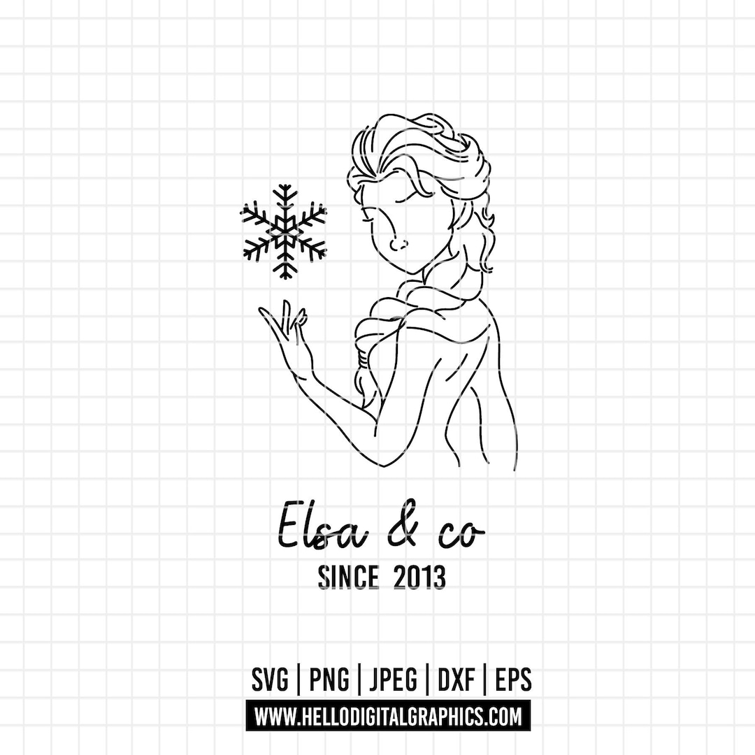 74 - Elsa, Frozen SVG, EPS, PNG - Elsa and Co Clipart Vector. Frozen ...