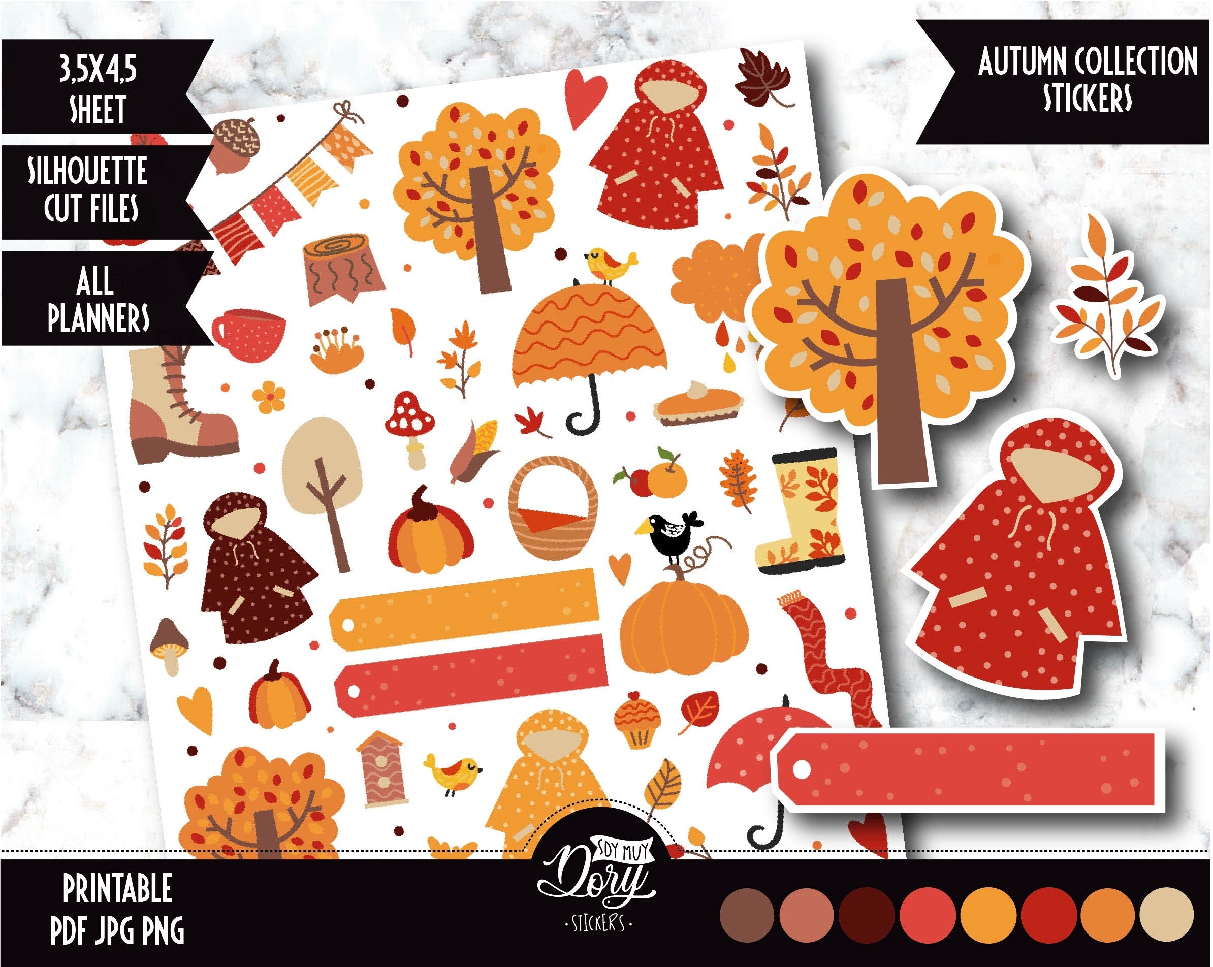 Stickers, Labels & Tags Functional autumn goodnotes stickersFall ...