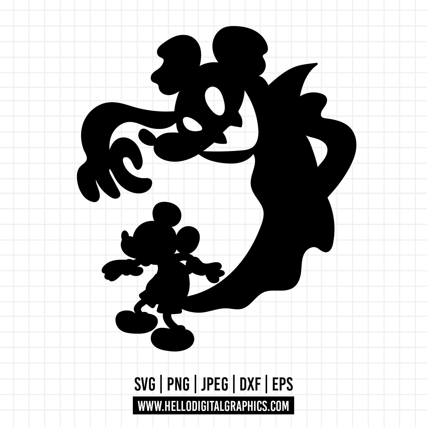 1561 Halloween Mouse SVG, EPS, PNG, Halloween Ghost Mouse Head Clipart ...