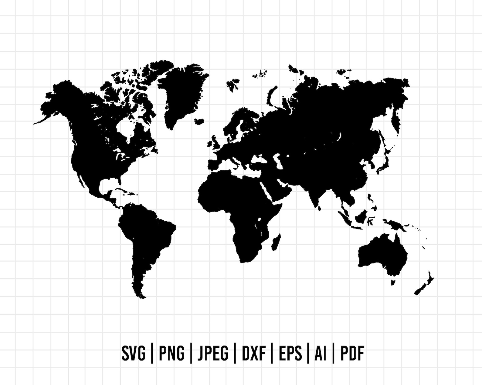 81 World Map SVG, EPS, PNG World Map Clipart Vector. - Etsy