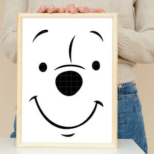 13 - Winnie the Pooh's Face SVG, EPS, PNG - Pooh Face Clipart Vector ...