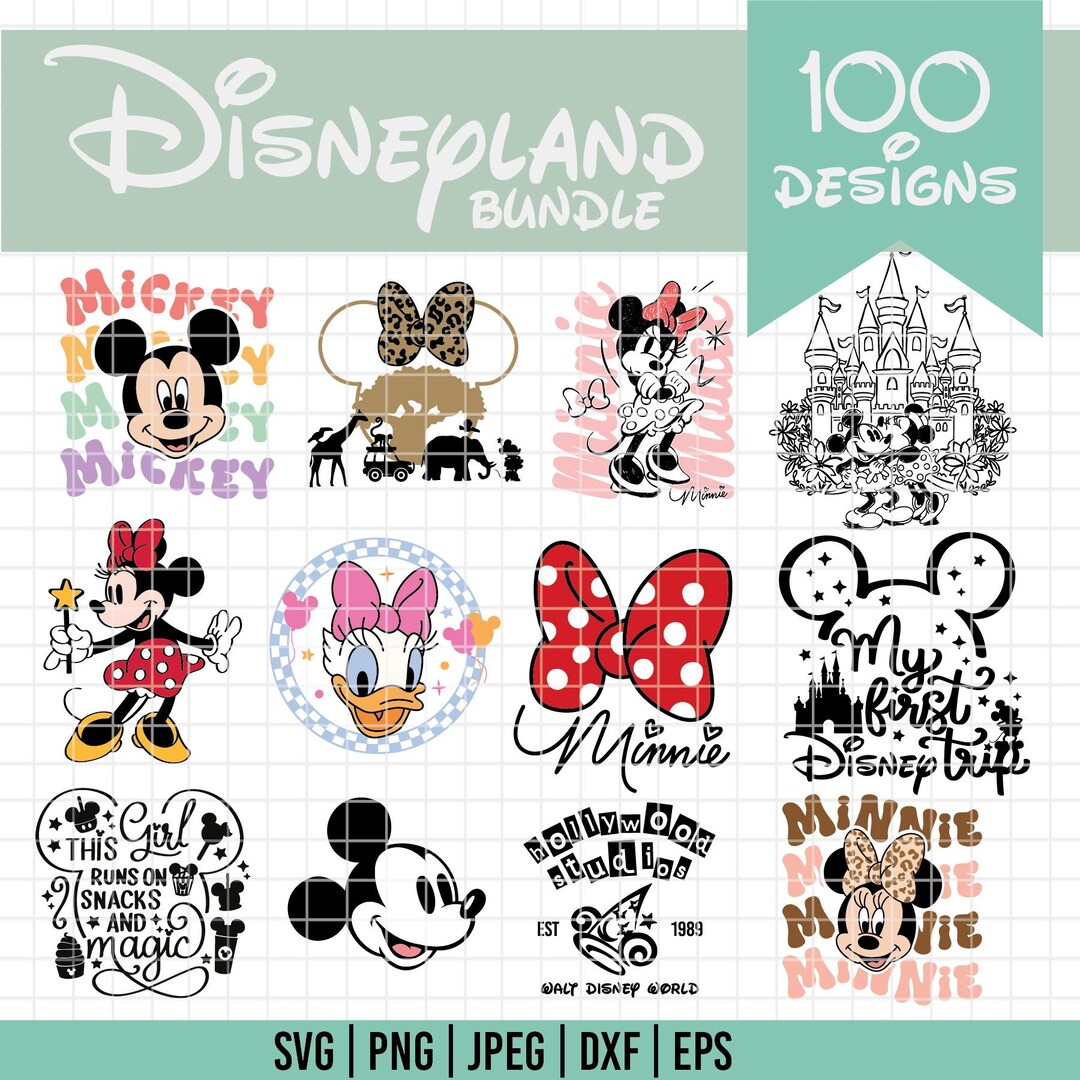 1842 - Dissney Pack Bundle SVG, EPS, PNG - Disneey Icons Pack Bundle ...