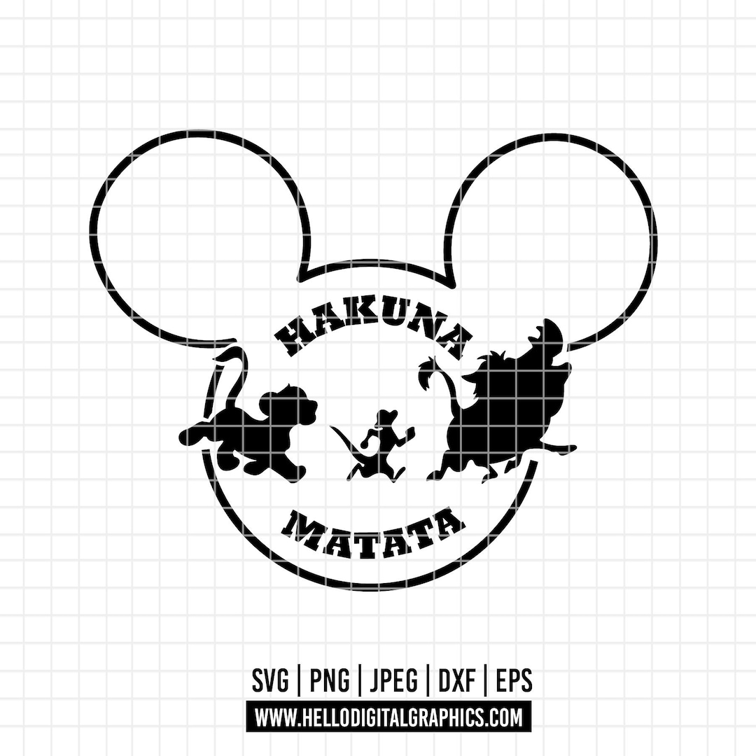 161 - the Lion King, Hakuna Matata SVG, EPS, PNG - Lion King, Simba ...