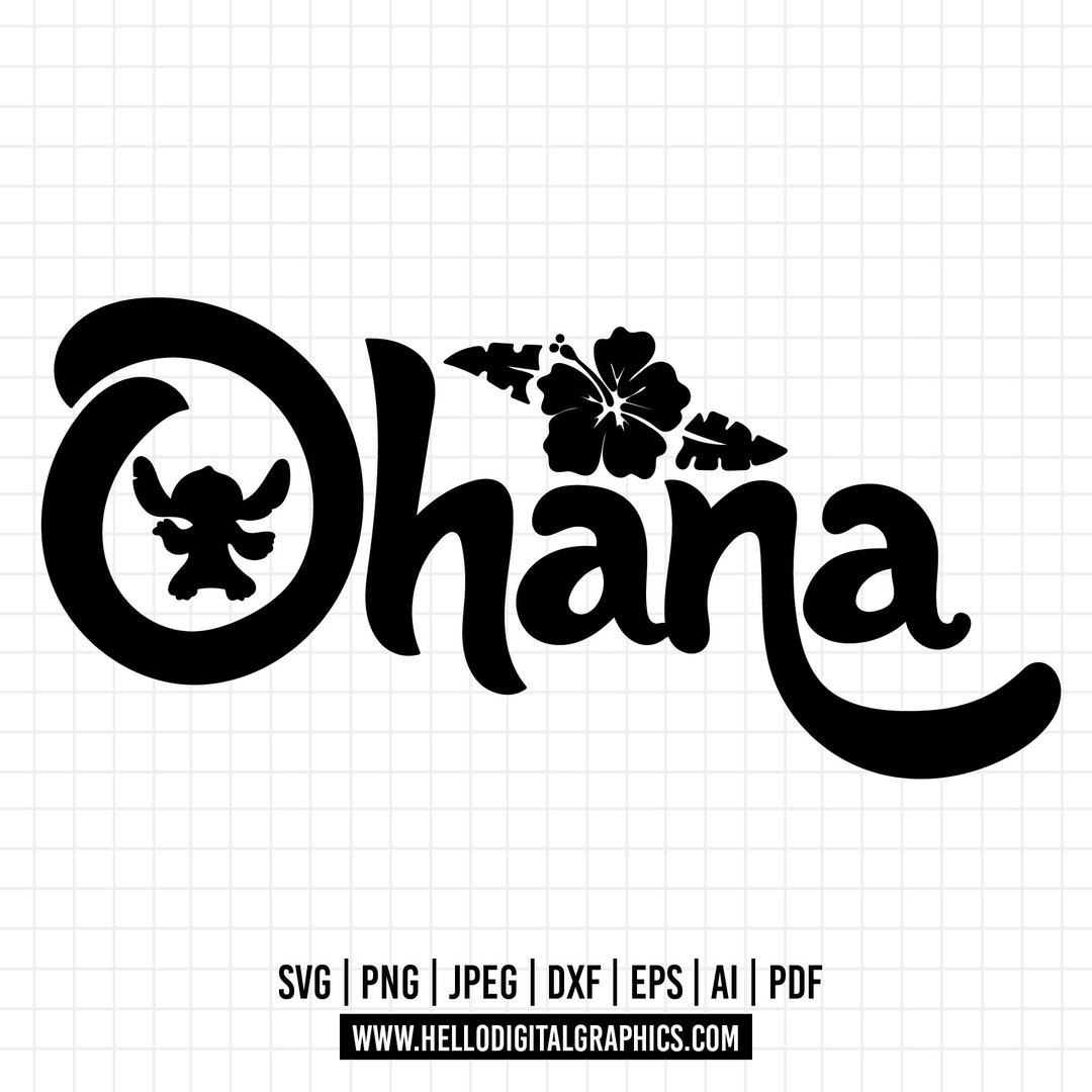 1344 - Stitch Ohana SVG, PNG, Eps - Lilo & Stitch, Ohana Means Family ...