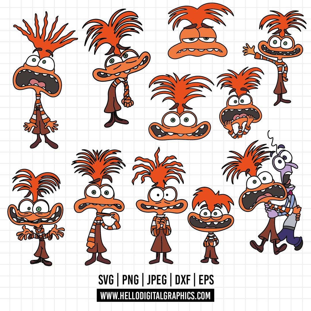 1499 - Anxiety Inside Out 2 SVG, EPS, PNG - Anxiety Clipart Vector. New ...