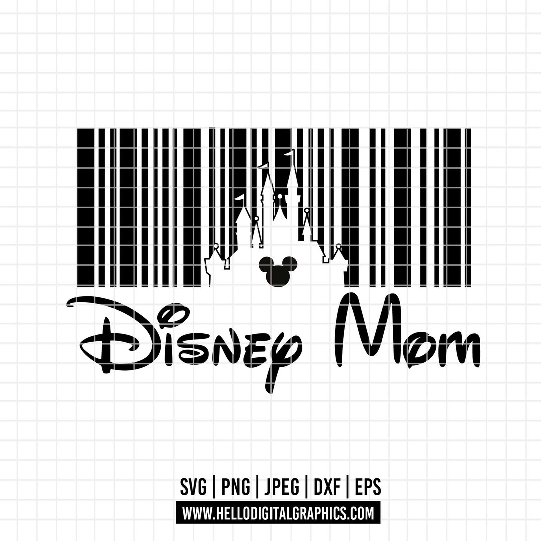 170 - Disneey Barcode SVG, EPS, PNG - Disneey Family Trips Vacation ...