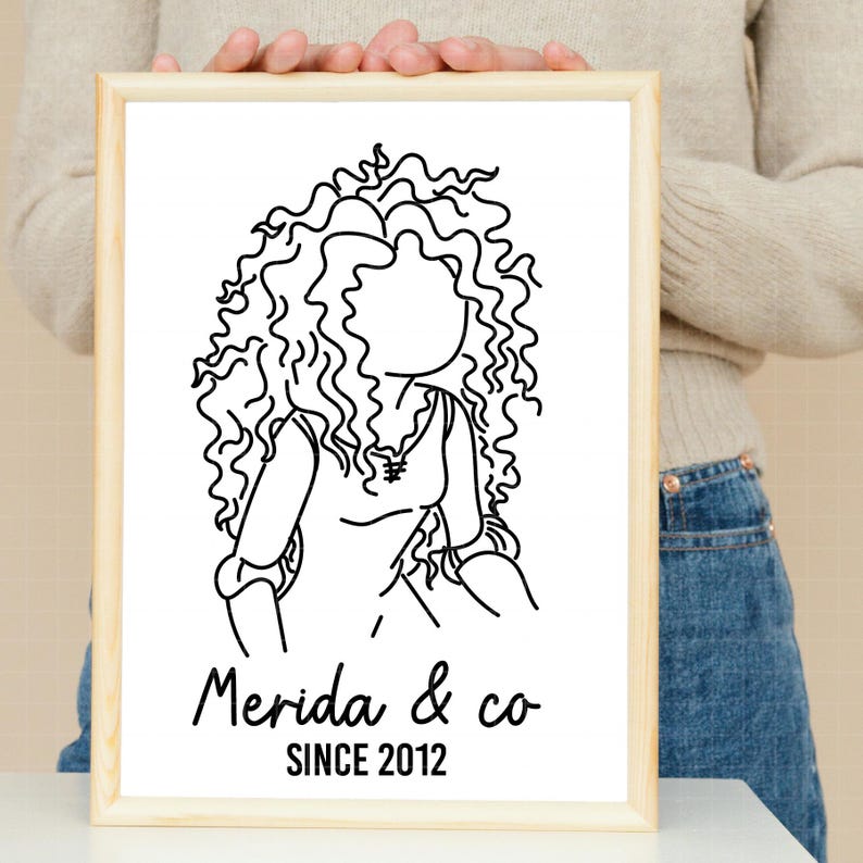 77 - Princess Merida Outline SVG, EPS, PNG - Disneyy Brave Clipart ...