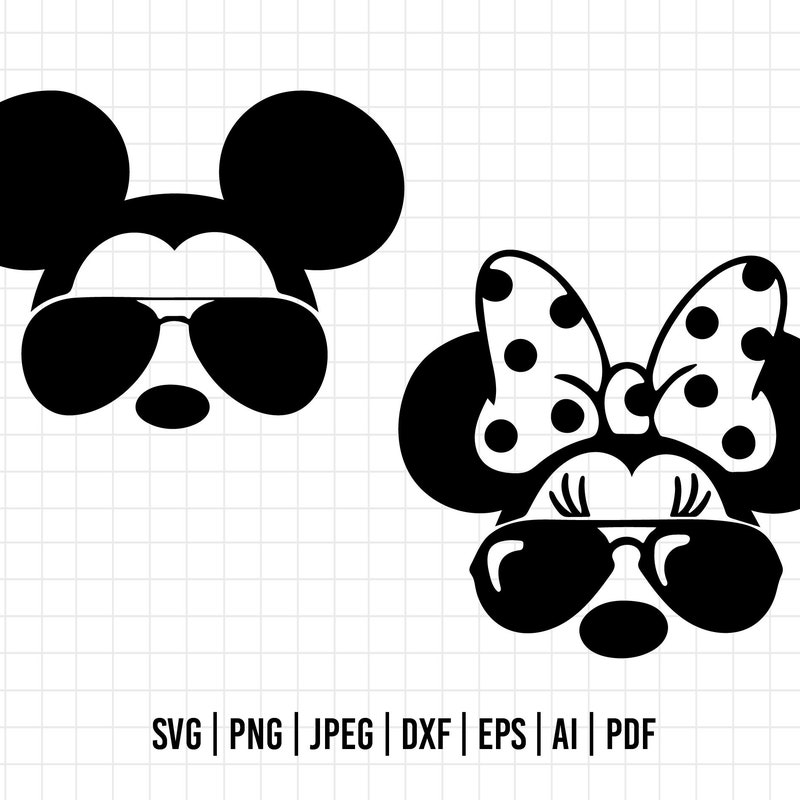 Mickey Glasses Svg - Etsy